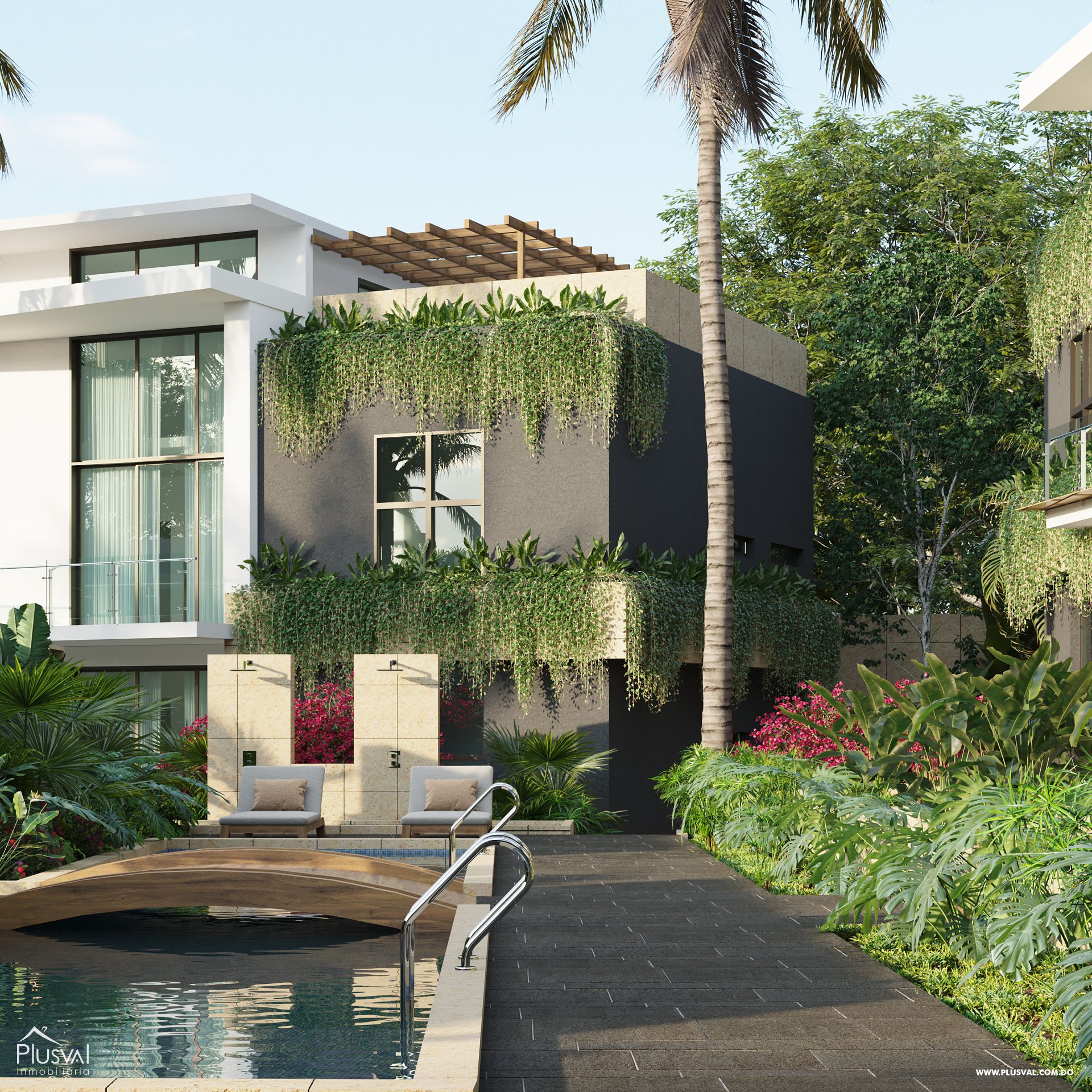 Apartamento en primer nivel con patio y balcón frontal en Cabarete ...